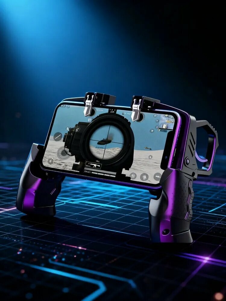 Геймпад для телефона, 6-пальцевый универсальный с триггерами, для PUBG, 1 шт