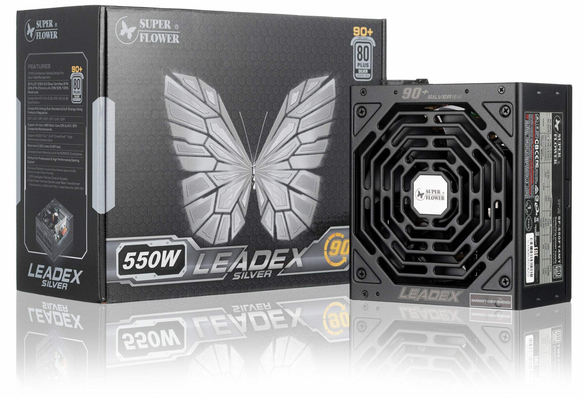 Блок питания 750 Ватт Sf-750f14mt Super Flower Power Supply Leadex Silver, 750W, Atx, 135mm, 9xSATA, .