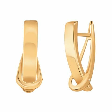 Серьги, красное золото, 585 проба