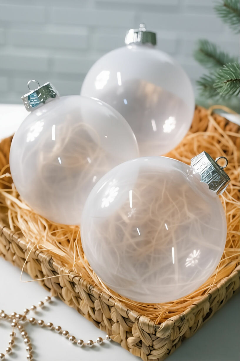 Набор ёлочных ПЭТ шаров сила волшебных пузырьков, пластик, белый, 15 см, упаковка 3 шт, Winter Deco 2000119