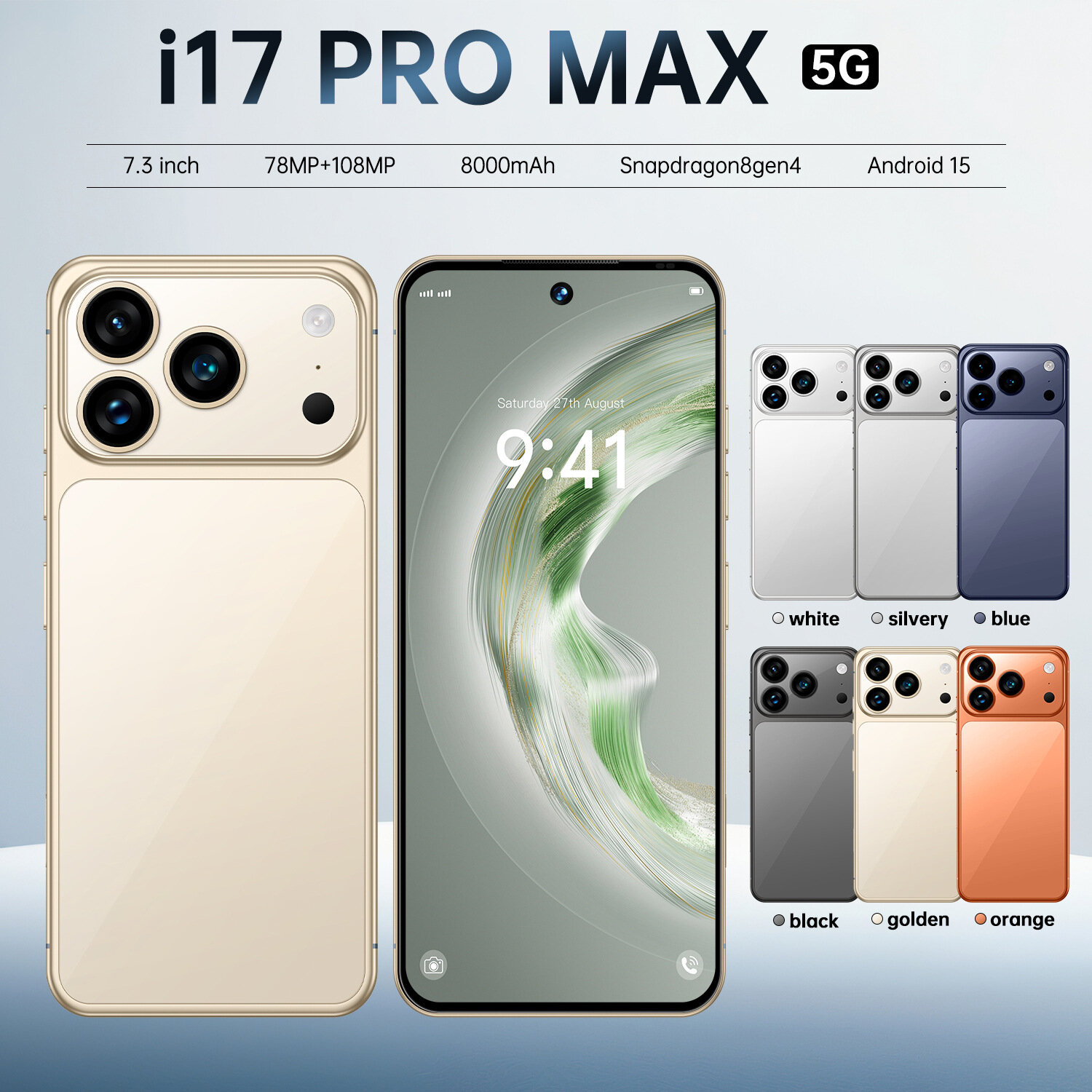 Смартфон i17pro max 4G с большим экраном 6+128G Android 15