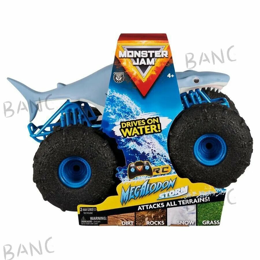 Spin Master Monster Jam Remote Control Monster Truck / Грузовик-монстр с дистанционным управлением, Вездеходные детские автомобильные игрушки с дистанционным управлением для мальчиков и девочекBANG