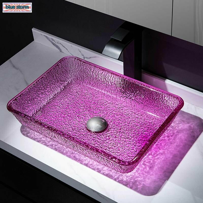 Раковина накладная для ванной на столешницу стеклянная