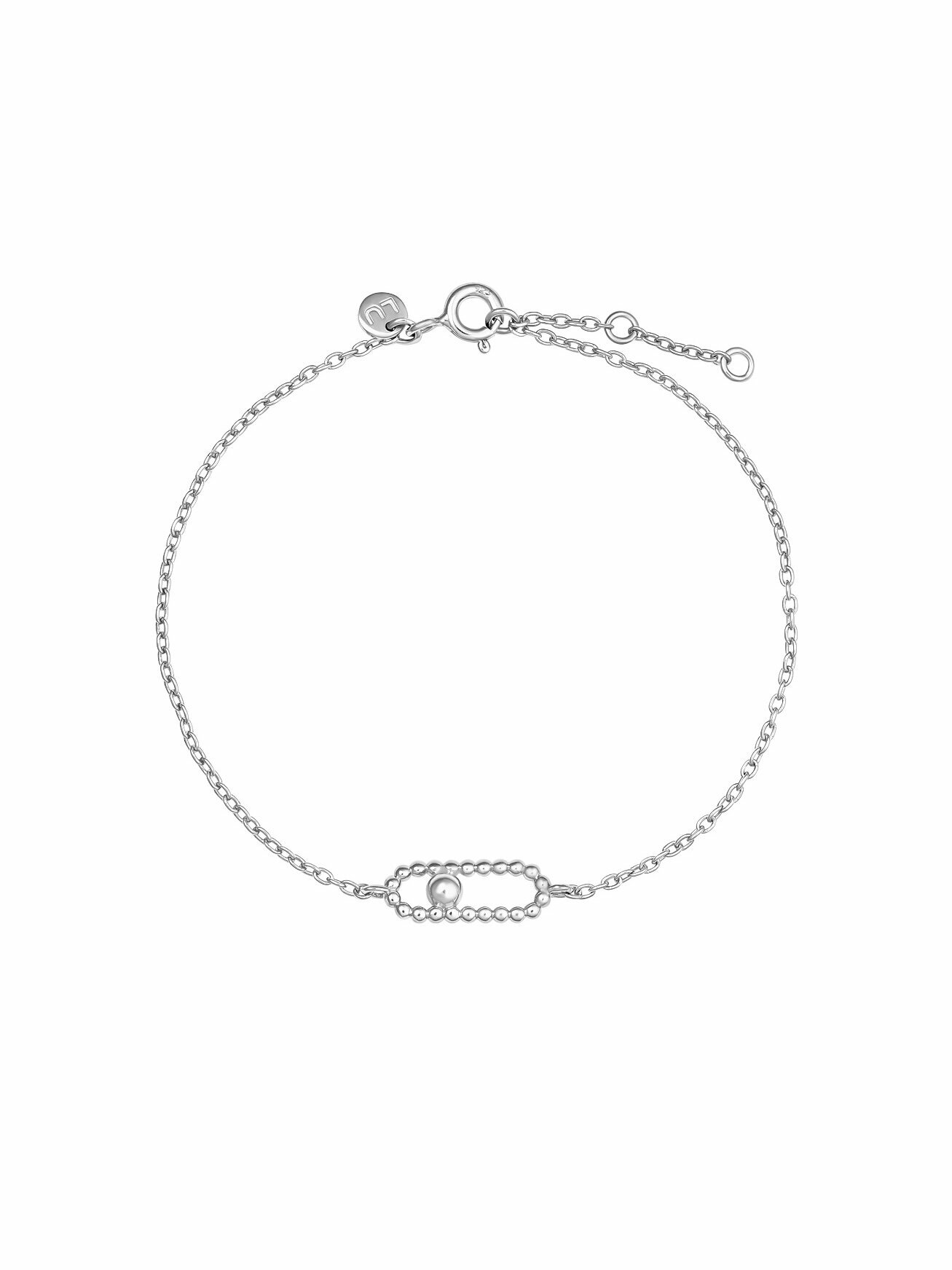 Браслет-цепочка LU Jewel, серебро, 925 проба, родирование, длина 16 см., серебристый — фото 1