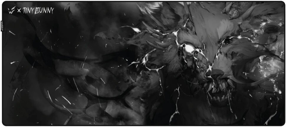 Коврик ARDOR GAMING Tiny Bunny Romka (XL), 900 мм x 400 мм x 4 мм, черный