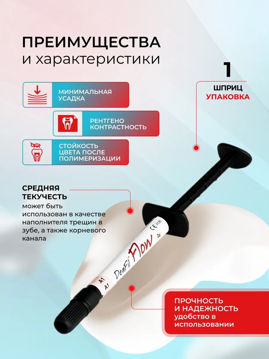 Denfil Flow Рефил, цвет C2, жидкотекучий материал