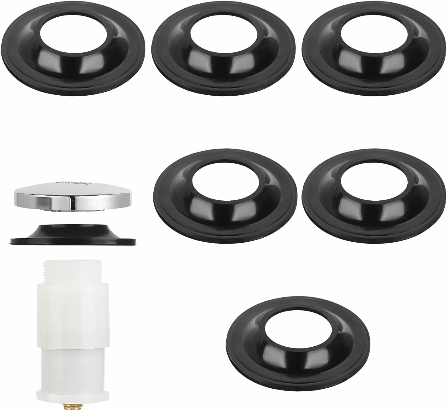 6 шт. Плотные прокладки для дренажных узлов ванн, совместимые с дроссельными пробками для ванн типа Tip Toe