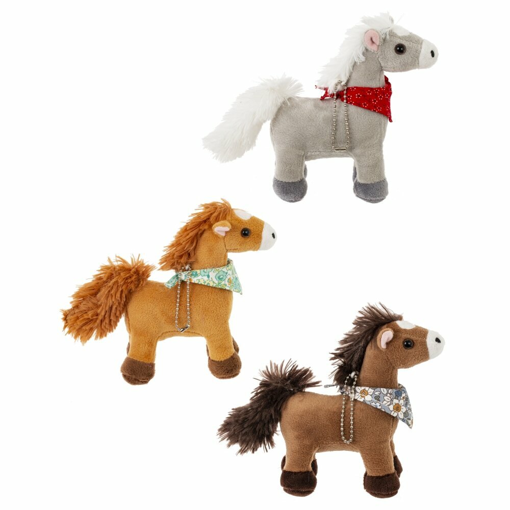 Игрушка набивная "Лошадка" (цена указана за 1 вид), L13,5 W5 H14 см, 3в.