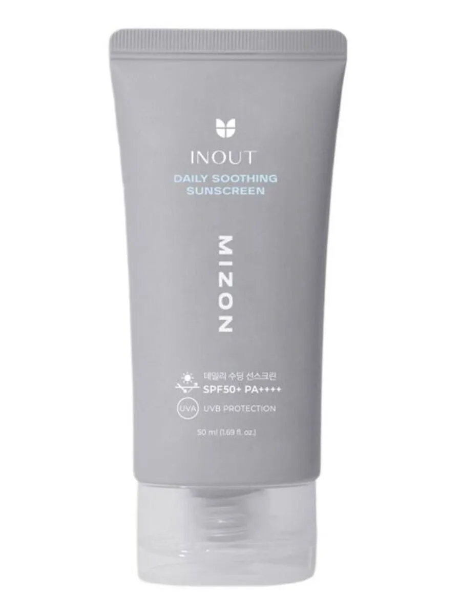 Крем Mizon Inout Daily Soothing Sunscreen SPF 50+ PA++++, Ежедневный успокаивающий солнцезащитный, 50 мл