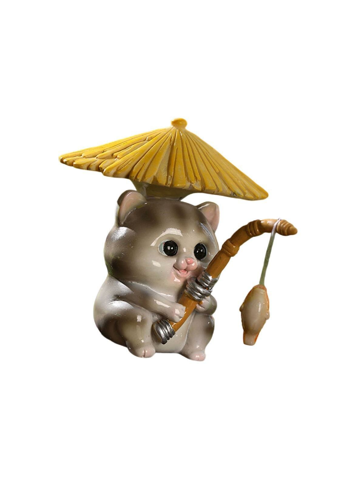 Статуэтка животного из смолы Украшение офисного стола Функция водного пейзажа