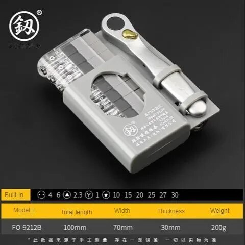 Набор бит с трещоткой Deli FO-9212B, 10 пар