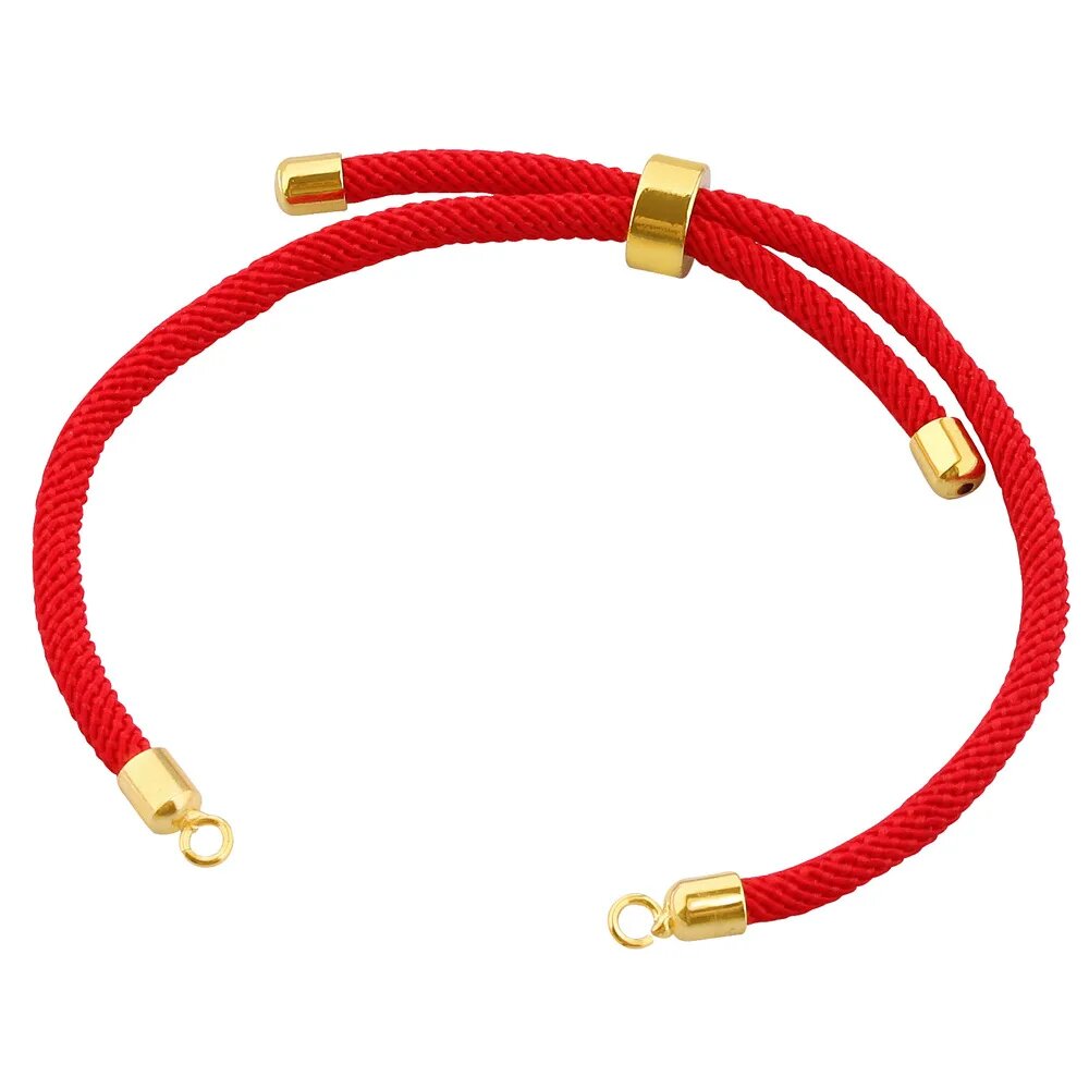 Красный браслет с золотыми вставками, Color: 8-red
