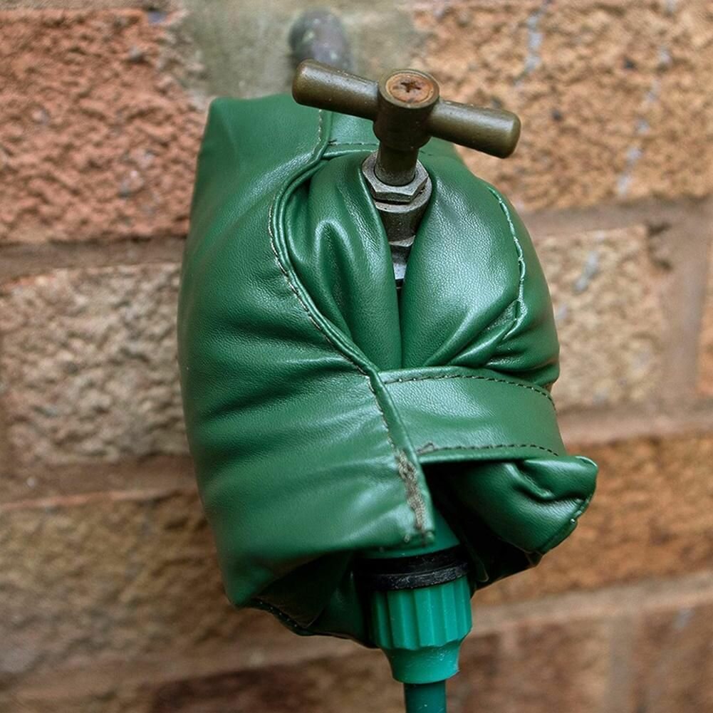 Защитный чехол для наружного крана водопровода зимний против замерзания с застежкой-липучкой