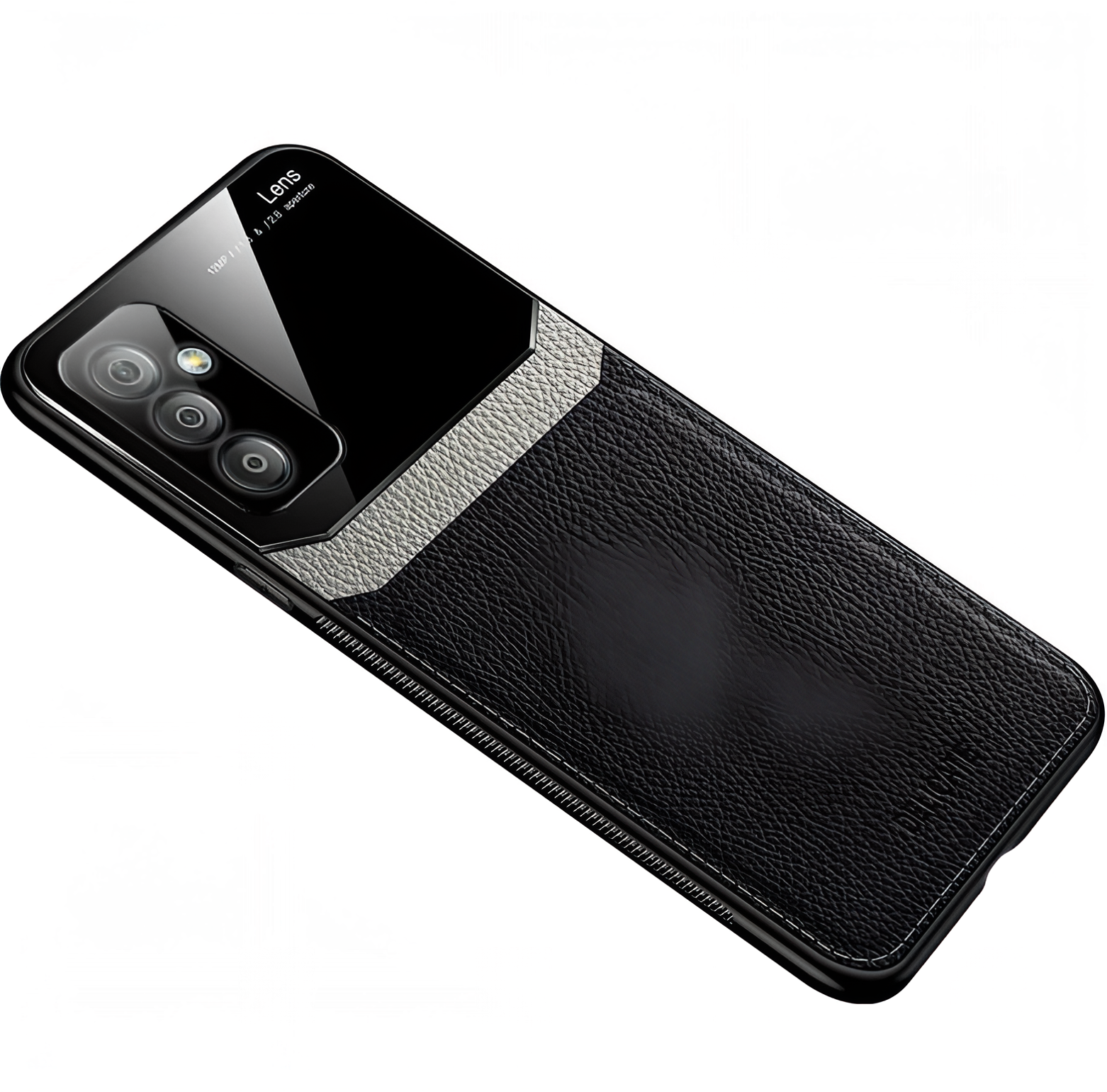 Чехол задняя панель MyPads Generoso для Huawei Nova 10 из силикона со вставками из эко-кожи и оргстекла черная