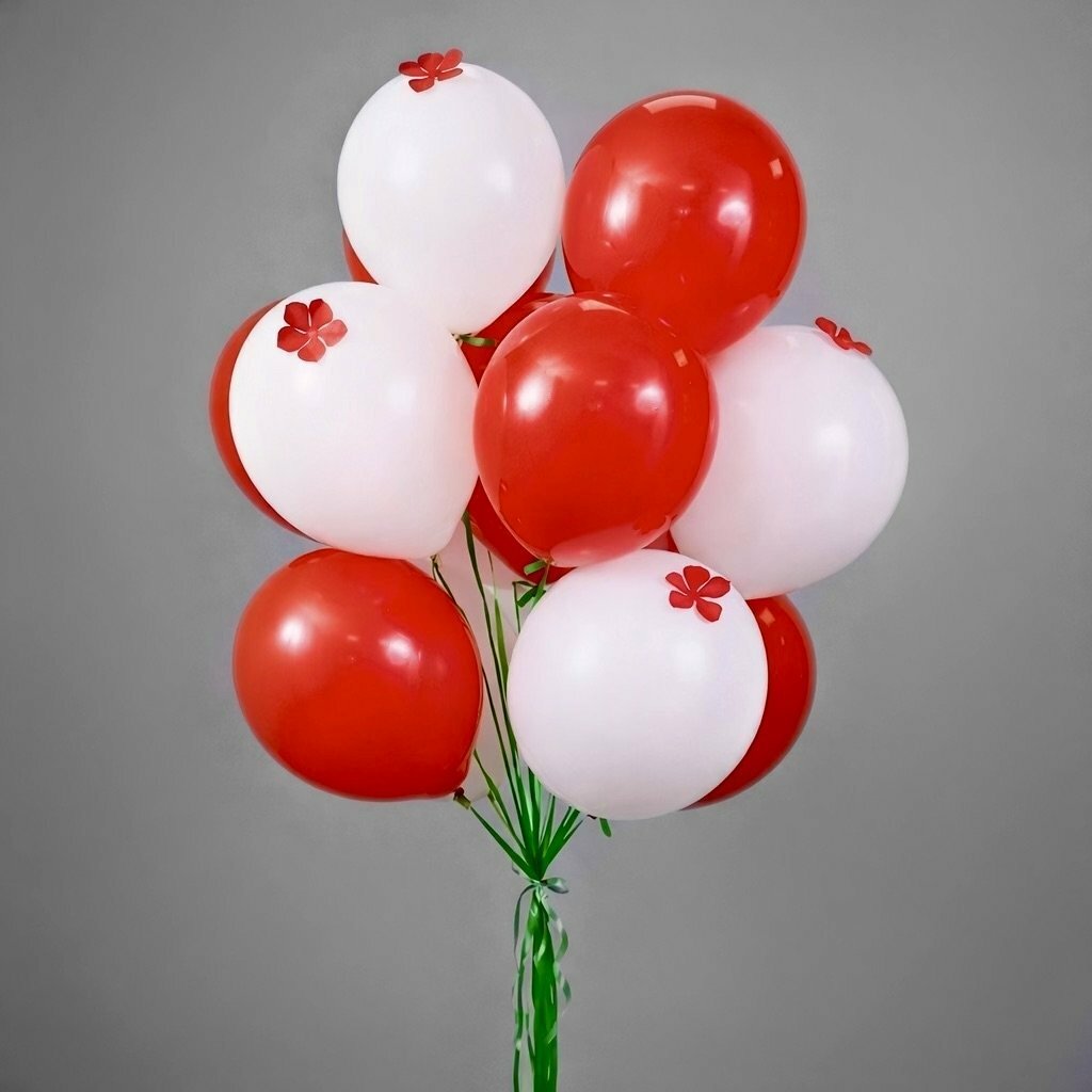 Фонтан из шаров "Red and white"