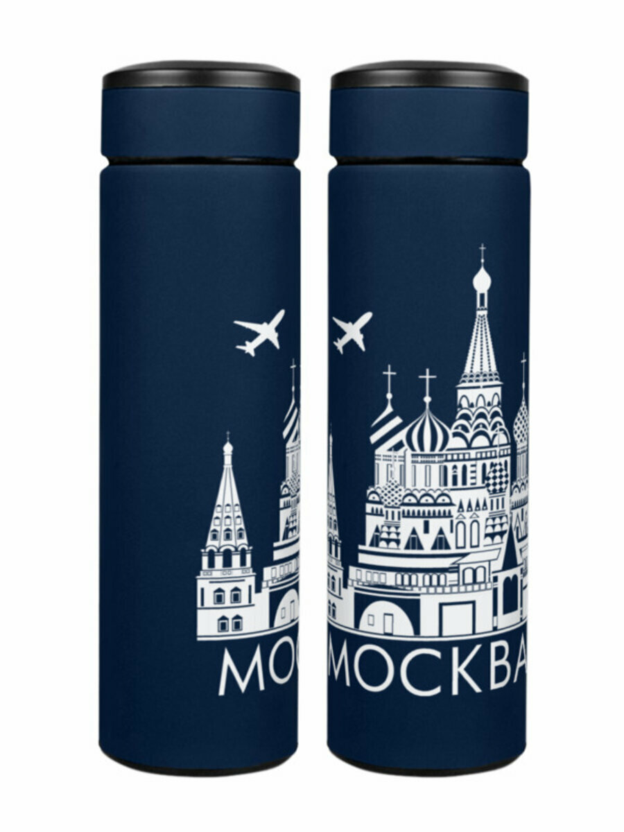 Термос «Москва» (темно-синий)