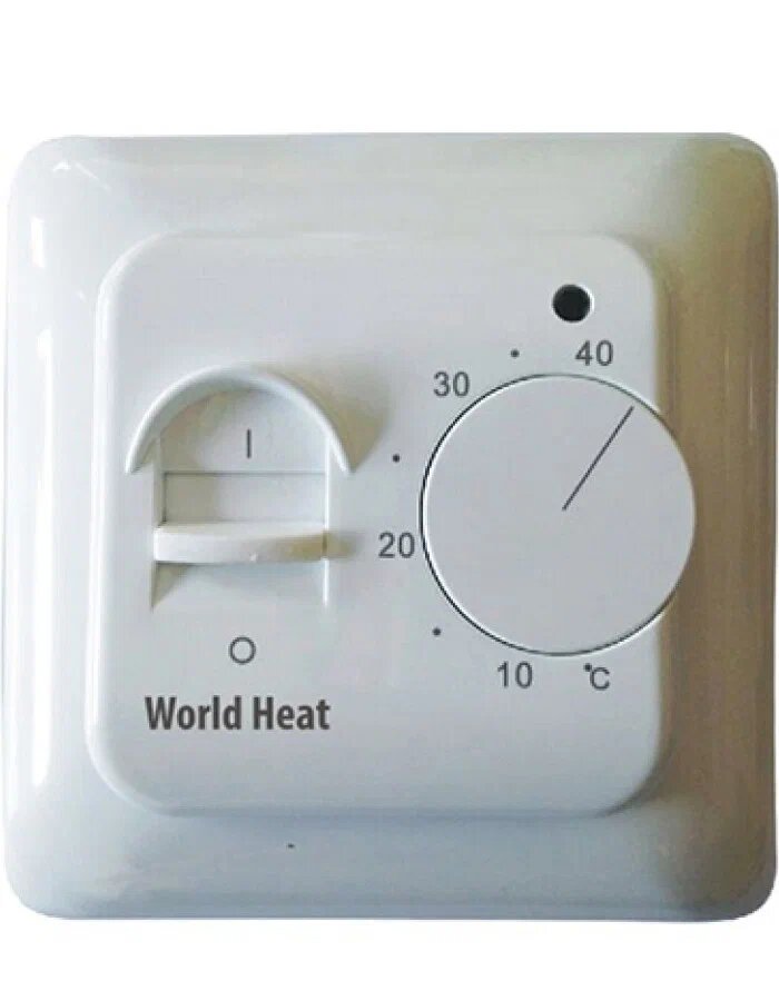 Терморегулятор World Heat WH-130 до 3500Вт для теплого пола белый