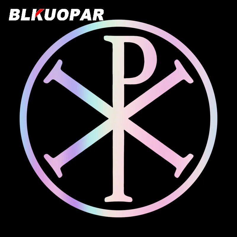 Наклейка-крест Christogram Chi Ro BLKUOPAR: Символ Христа, водонепроницаемая, для style3, 25cm
