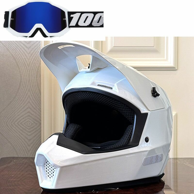 Мотоциклетный шлем для детей и взрослых размер S — для мотокросса, квадроциклов и бездорожья, корпус ABS, съемная подкладка