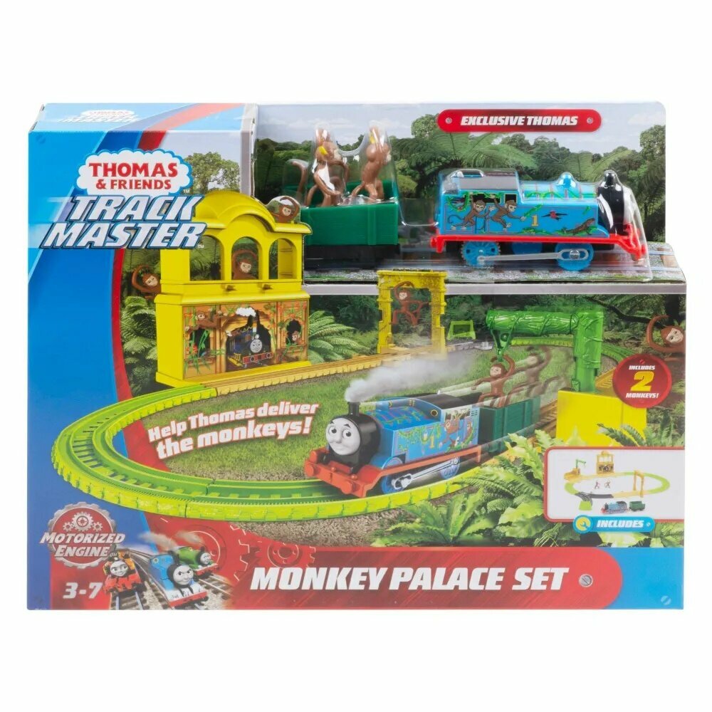 Fisher Price Thomas & Friends Track Master Monkey Palace Set / Игрушечный набор для электропоезда Thomas Monkey Palace, подходящий для детей в возрасте от 5 лет и старше