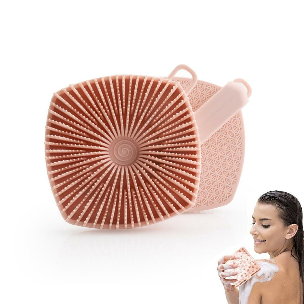 Силиконовая мочалка для душа, бани и сауны. Мягкая губка-пилинг для тела.