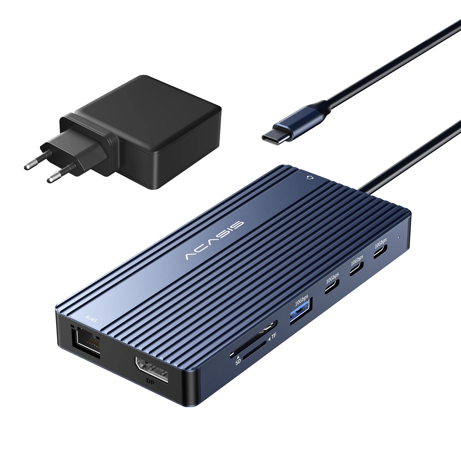 Док-станция Acasis 14-в-1 USB-C серая EU Plug DS0202