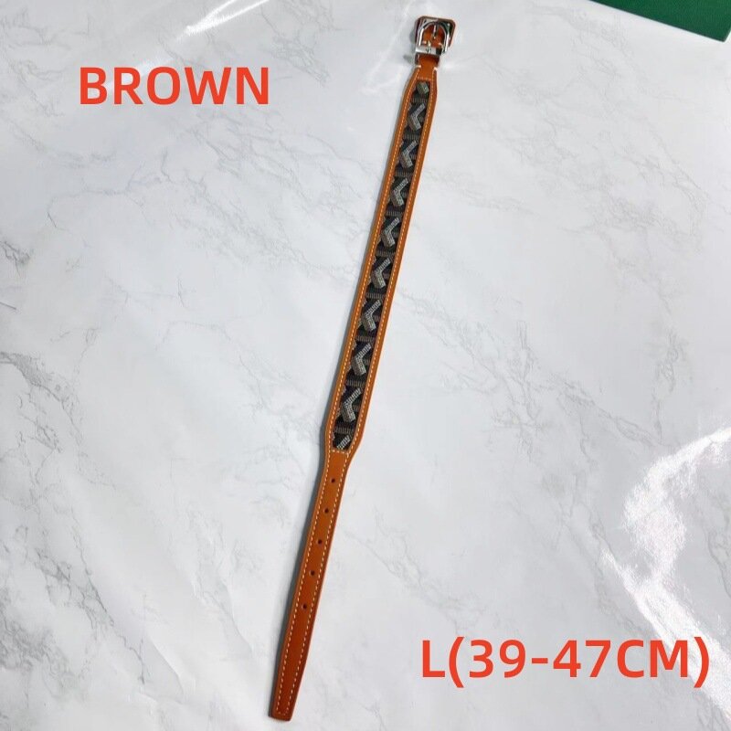 Ошейник для собак из кожи PetCollar, маленький и средний, товары для домашних животных Goyard, ошейник для кошек и французских бульдогов, маленький