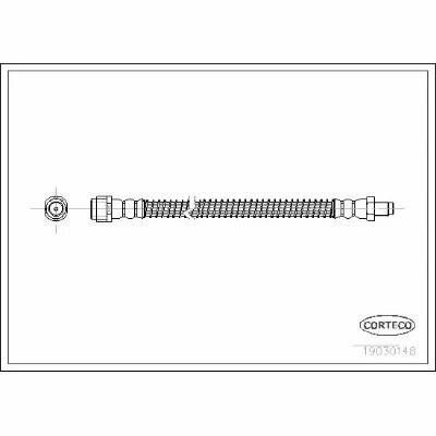 Шланг тормозной CORTECO 19030148 задний 255 мм Mercedes W220, W211 98-11