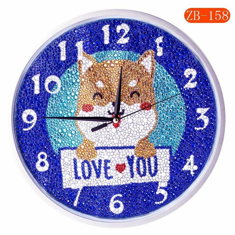 2026 Новейшие большие и маленькие полные алмазные новые мультяшные студенческие алмазные картины английские часы для детской спальни IDY ручной работы алмазные настенные часы