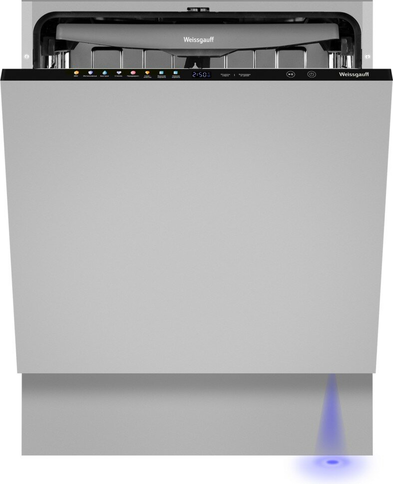 Встраиваемая посудомоечная машина Weissgauff BDW 6038 Touch Inverter Autoopen Infolight