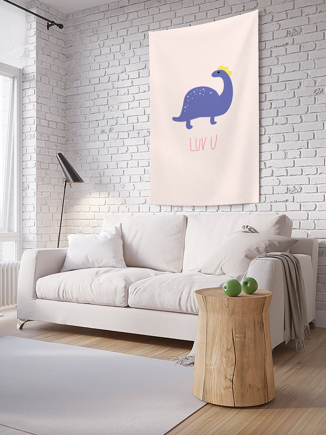 Фотопанно на стену тканевый вертикальный 150х200 "Люблю тебя" , JoyArty, серия День святого Валентина