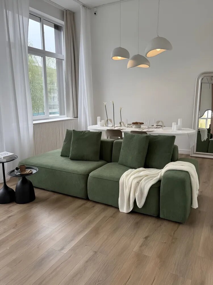 Mebelroom.shop прямой диван Норд, модульный, 270х100х74 см, микровелюр