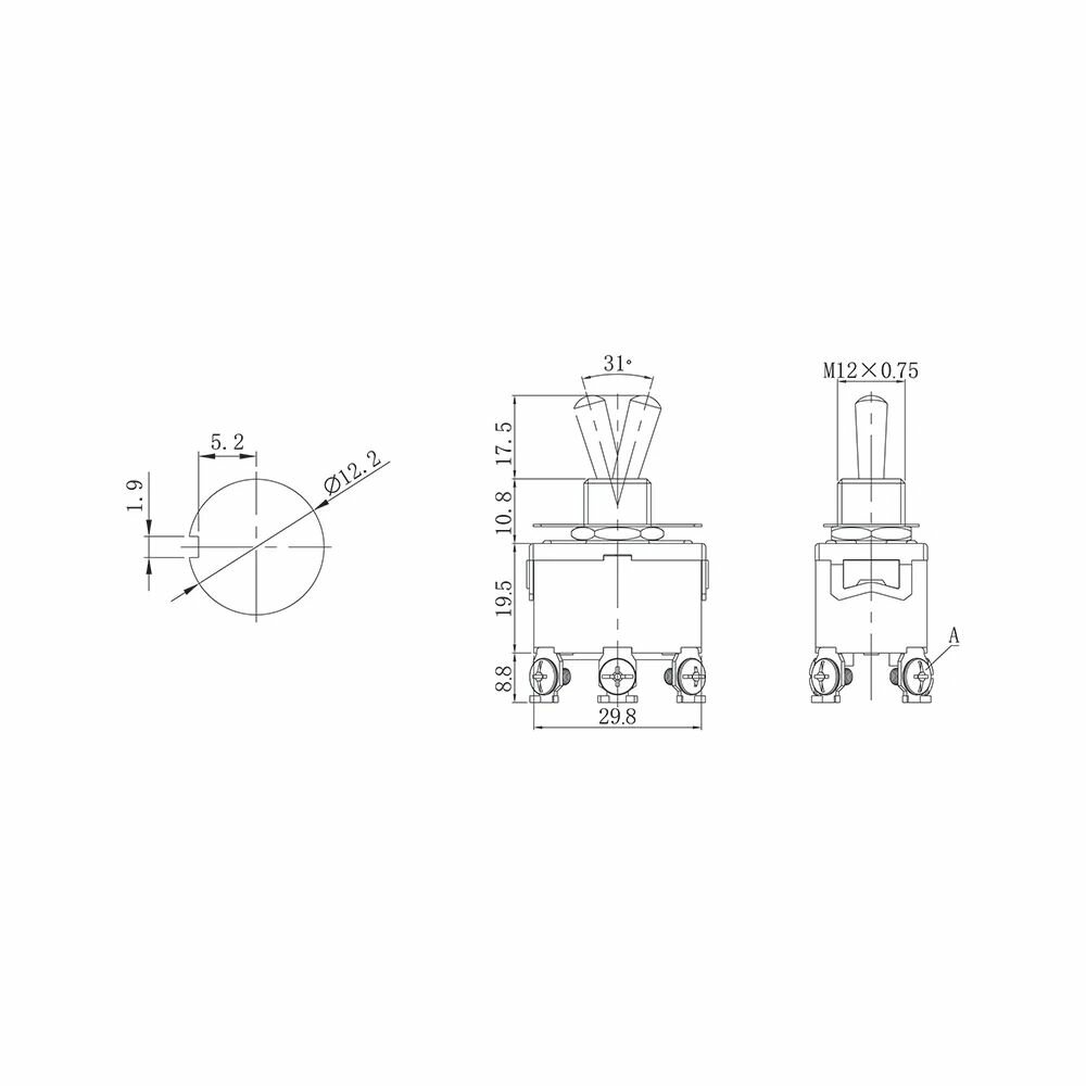 Тумблер REXANT 06-0328-B