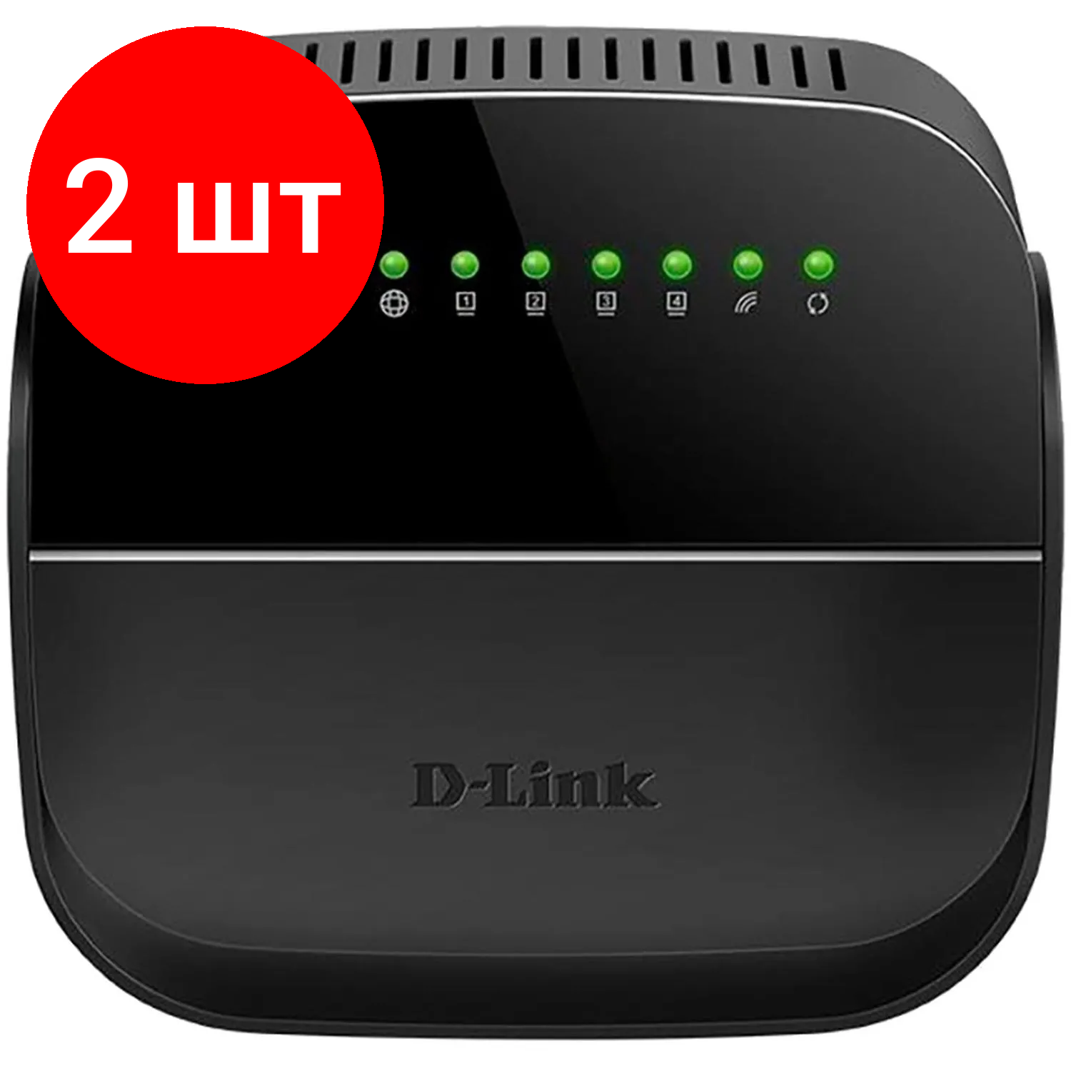 Комплект 2 штук, Маршрутизатор D-Link, ADSL2+ Annex A Wireless N150 Router (DSL-2640U/R1A)