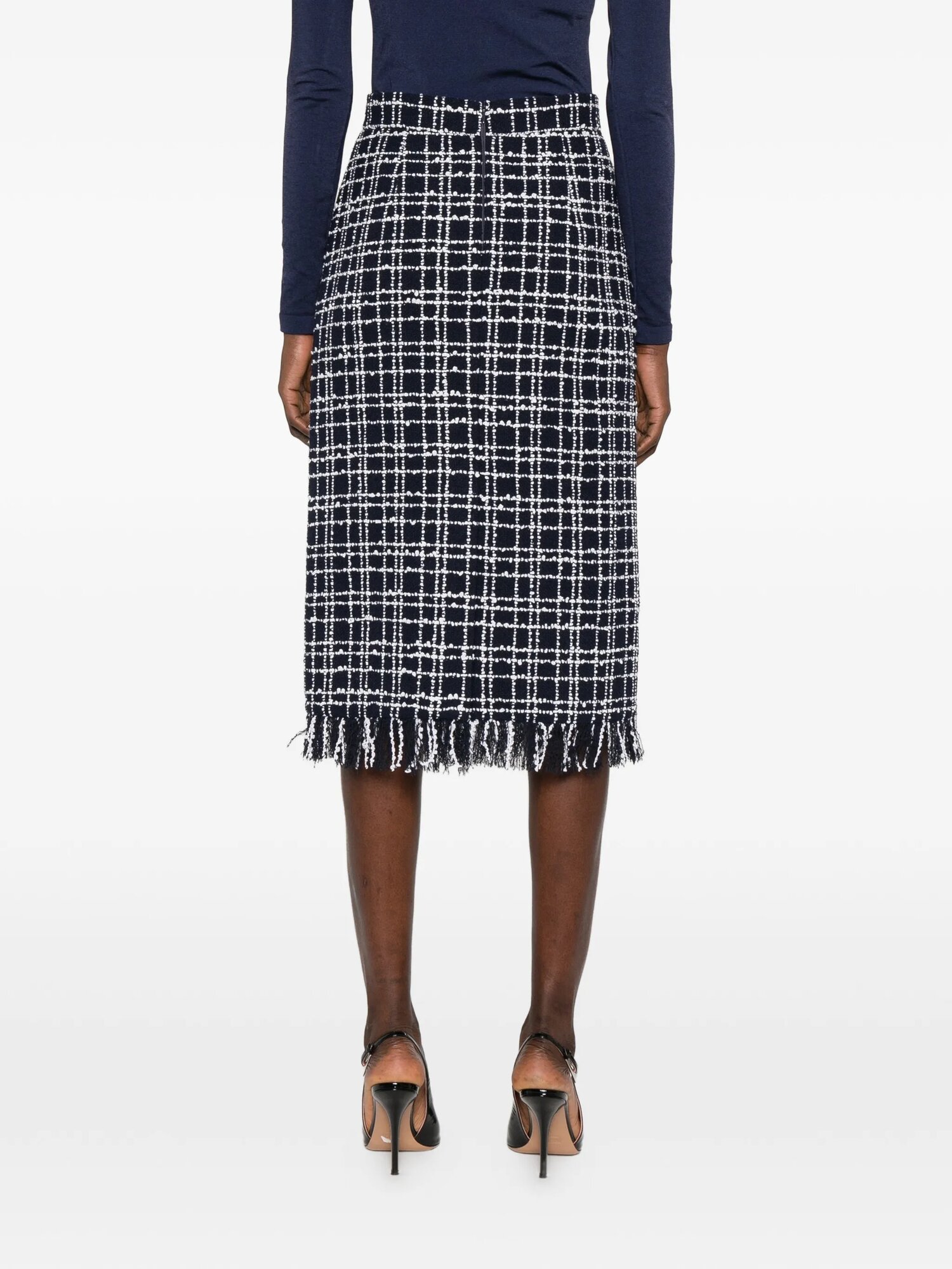 Юбка THELAURENT Check-pattern midi skirt, размер 36, синий — фото 1