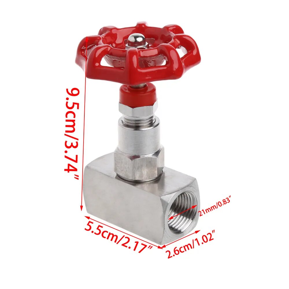 Игольчатый клапан DN15 J13W 160P из нержавеющей стали 304, 1/2 дюйма