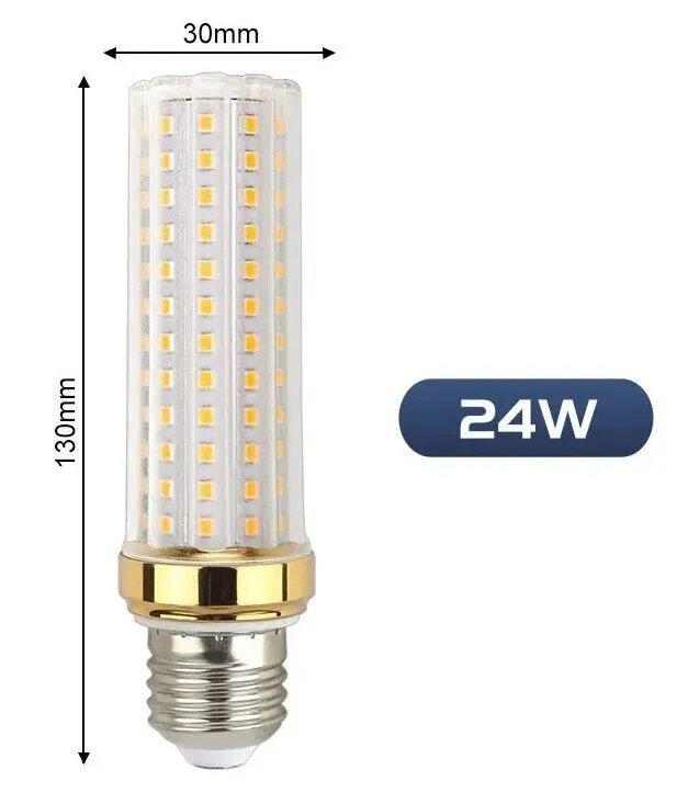 Лампочка, Цоколь: E27, 24 Вт, Светодиодная, 1 шт.