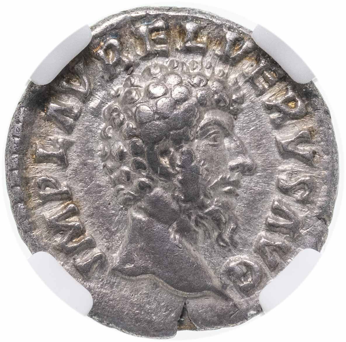 Римская империя, Луций Вер, 161-169 год, Денарий Провиденция, Серебро, в сохранности XF Details