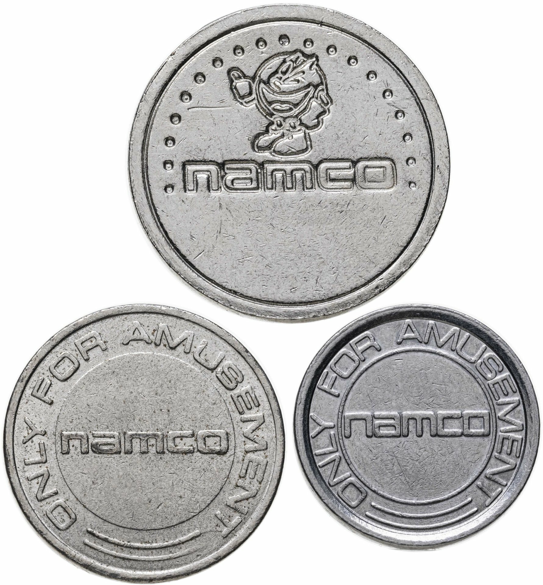 США, набор игровых токенов "NAMCO" 1980-2006 года 3 токенов