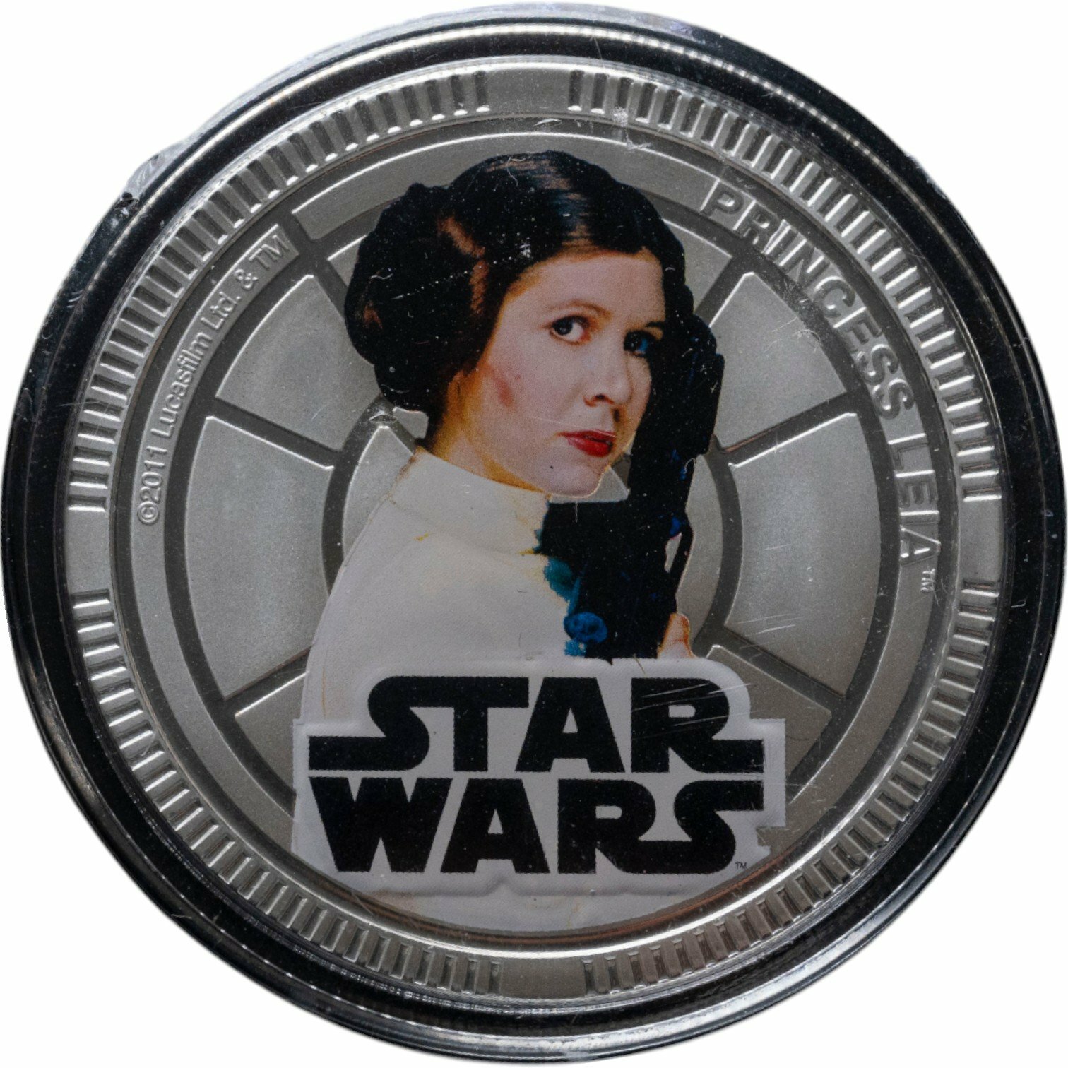 Остров Ниуэ 1 доллар 2011 "Звездные войны - принцесса Лейя", Мельхиор медь-никель, в сохранности BUNC