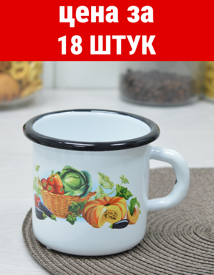 Комплект 18 шт, Кружка 0.4л с рисунком 24145