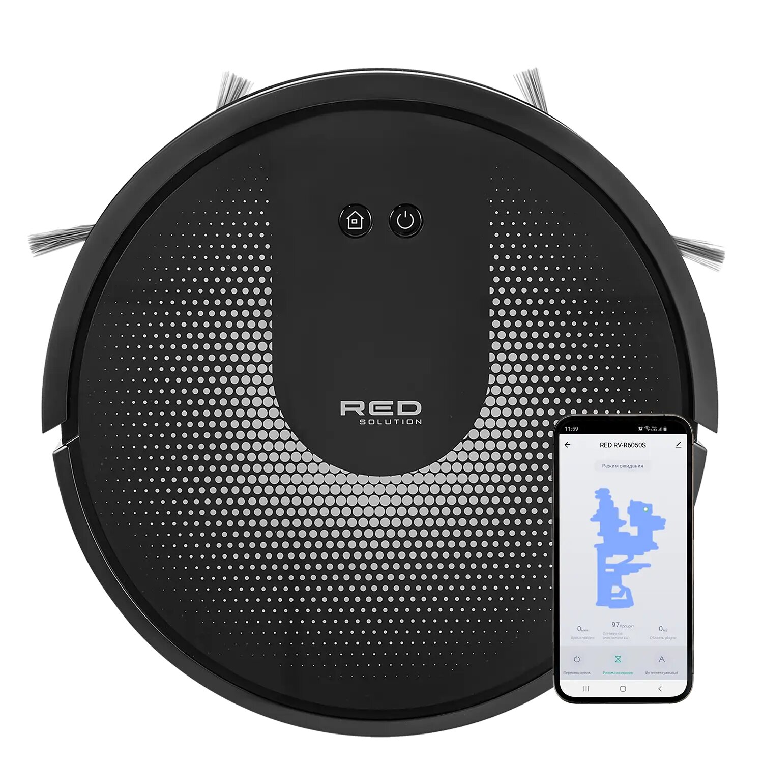 Робот-пылесос RED Solution RV-R6050S Wi-Fi, сухая/влажная уборка