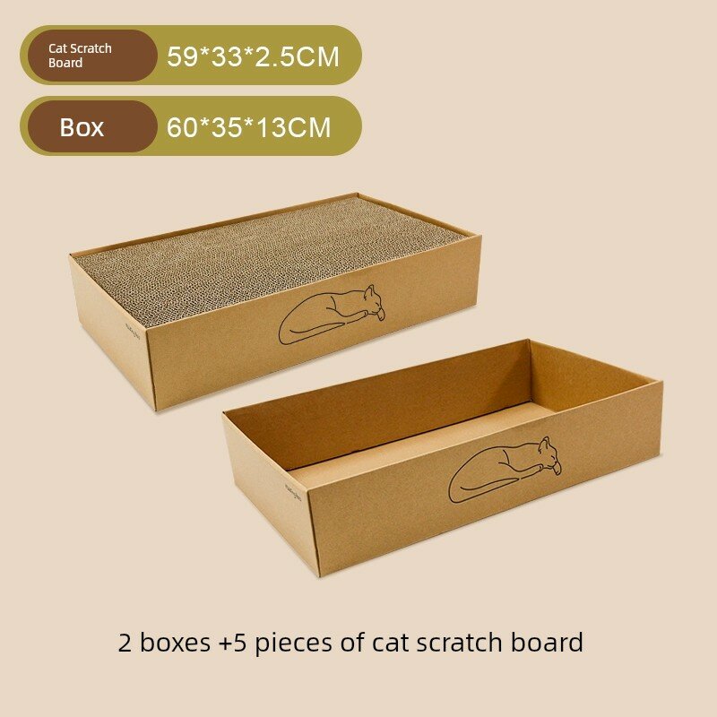 Картонная доска для когтей кошек, лежанка и лоток для кошек «все в одном», износостойкая, устойчивая к царапинам, не