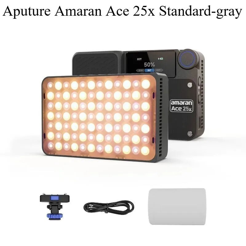 Aputure Amaran Ace 25x Standard gray Портативная двухцветная Мини-подсветка для 2700-6500 К LED