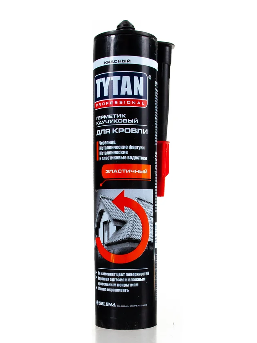 Каучуковый герметик для кровли Tytan Professional, 310 мл, красный