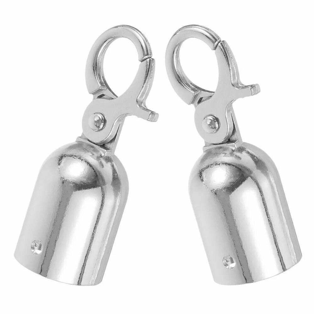 Набор из 2 серебристых стопперов для концов троса из нержавеющей стали для канатов