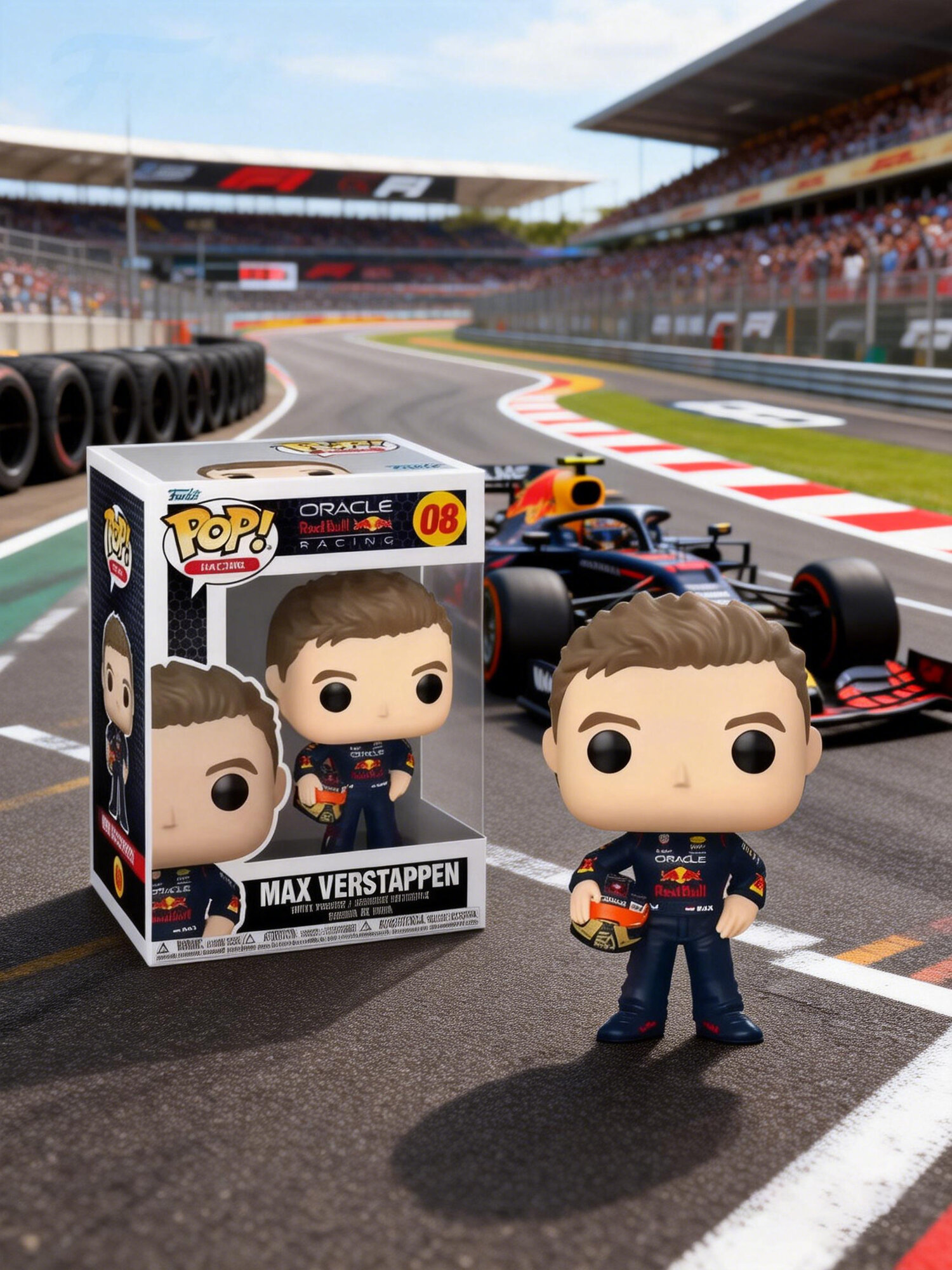 Фигурки Funko Pop RACING - Коллекционная фигурка ORACLE RED BULL макс ферстаппен - Фанко 08 формула-1 гонки автоспорт