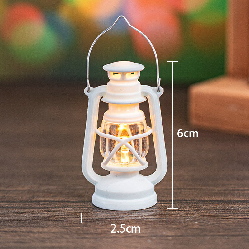 Винтажный маленький фонарь, электронная свеча, светодиодный ночник, уличный рождественский керосиновый фонарь, ручной ветровой фонарь, маленький фонарь