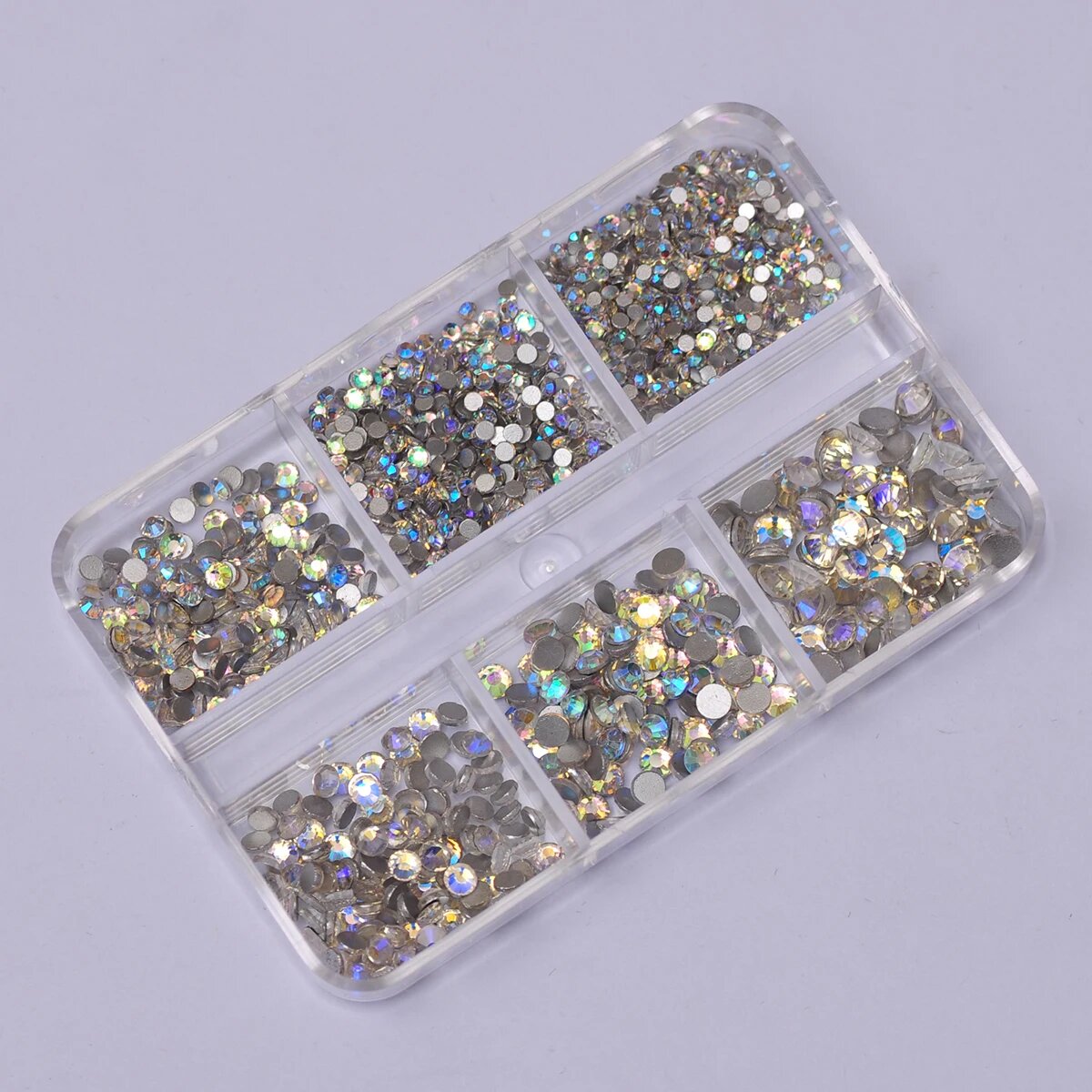 CTPA3bI стразы для ногтей SS4-SS16 1250 шт Shimmer AB