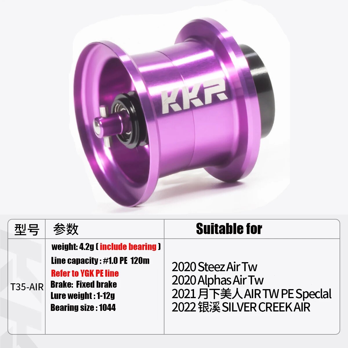 KKR T35 Air Purple катушка для STEEZ LTD SV 2020